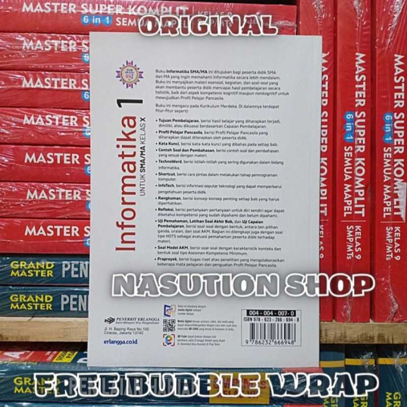 Promo Buku Informatika Kelas 1 / X 10 Sma Erlangga Kurikulum Merdeka Ori Diskon 28% Di Seller ...