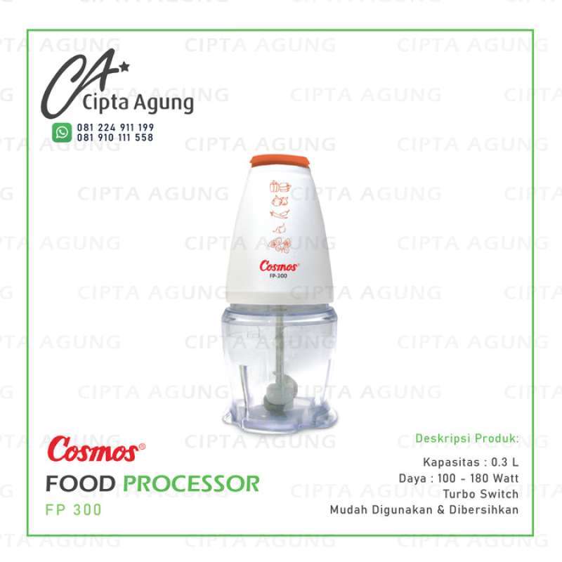 Promo Mini Food Processor 300 Ml Cosmos Fp-300 Dry & Wet Fp 300 Diskon ...