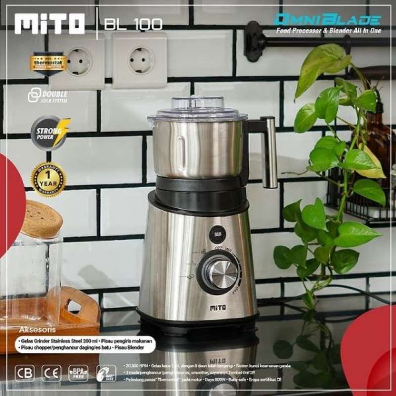Promo Mito Blender & Food Processor Bl 100 / Bl100 Diskon 23% Di Seller ...