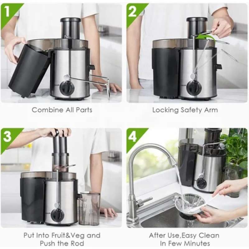 Jual Philips Slow Juicer Multifungsi Portable Extractor 500ml Kapasitas ...