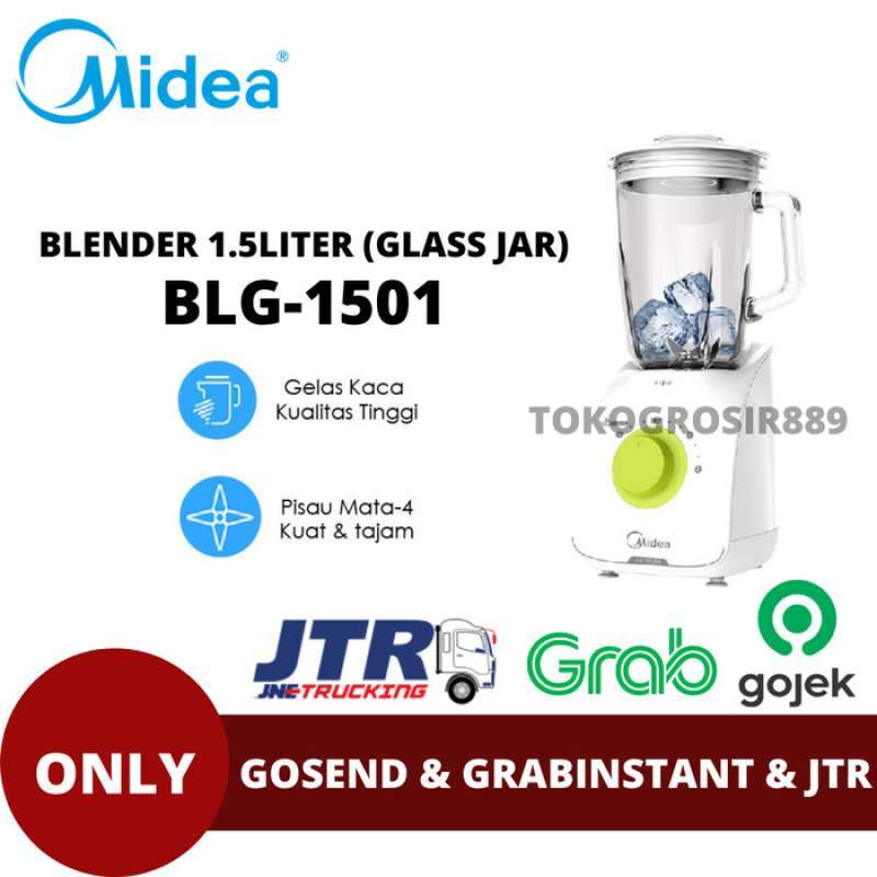 Promo Midea Blg-1501 Blender Midea 1.5 Liter Glass Jar/ Kaca 2in1 ...