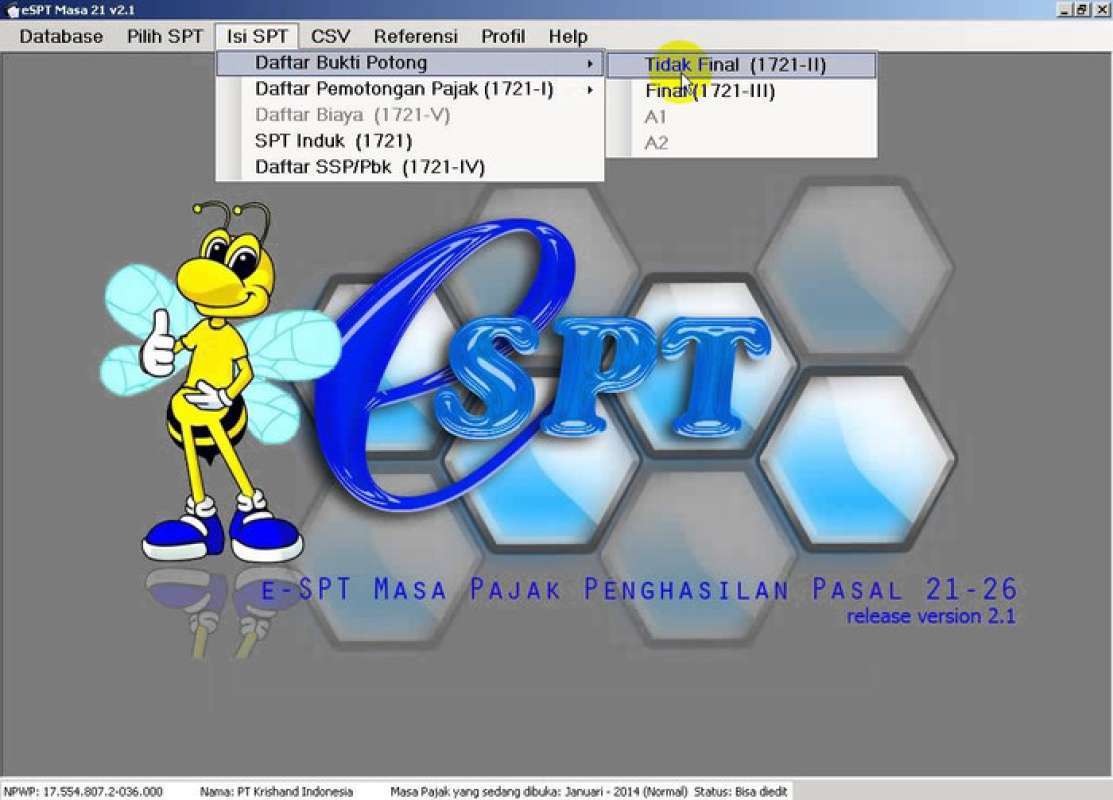 Promo E-spt Masa Pph Pasal 21 Diskon 27% Di Seller Huka Shop - Kebon ...