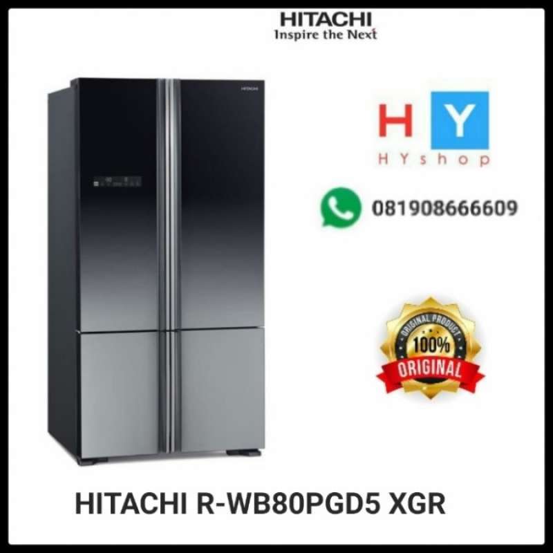 Promo Hitachi Kulkas R-wb80pgd5/xgr Inverter Dual Fan Cooling Multi Door Diskon 23% Di Seller ...