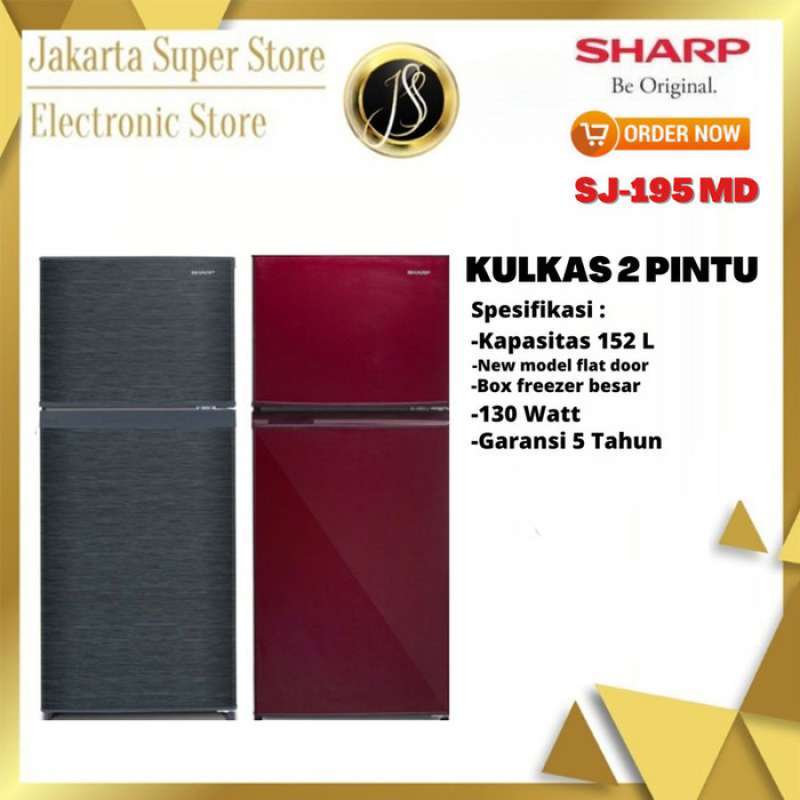 Promo Sharp Kulkas Sharp 2 Pintu Sj -195 Md Khusus Jatabek Diskon 23% Di Seller Cuanz Store ...