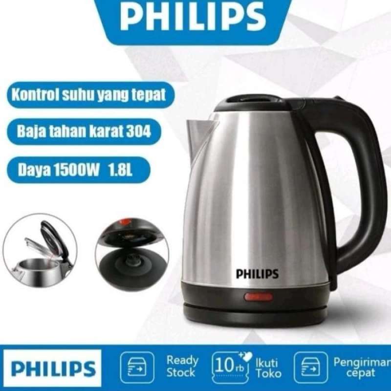 Jual Teko Listrik Philips Kettle Listrik 1.8 Liter 1500 Watt - Teko ...