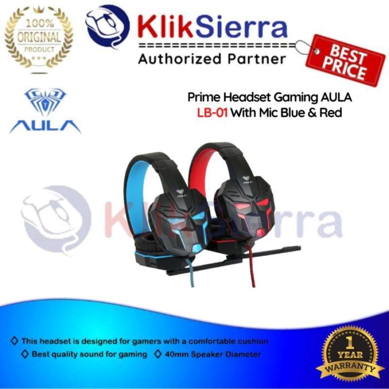 Promo 100% Produk Ori Prime Headset Gaming Aula Lb01 With Mic Original Diskon 23% Di Seller ...