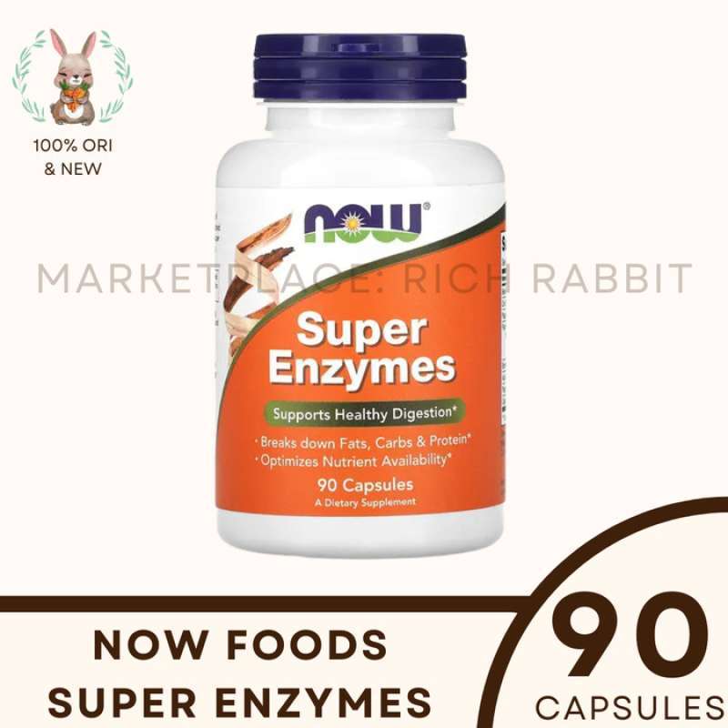 Promo Now Foods Super Enzymes Suplemen Pencernaan Diet 90 Capsules ...