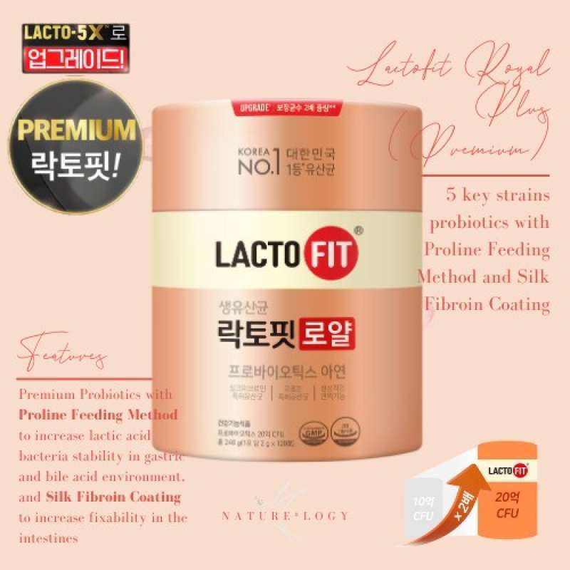 Promo Lacto-fit Probiotics Royal Plus 1 Box @120sticks (korea Probiotik ...
