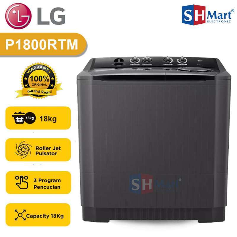Jual Mesin Cuci 2 Tabung Lg 10 Kg P1000rtm / 14 Kg P1400rtm / 15 Kg ...