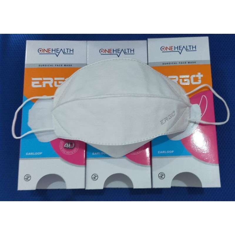 Jual Masker Medis Ergo Plus 3 Lapis/ply 4 Dimensi One Health Isi 25 Pcs ...