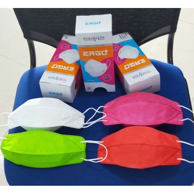 Jual Masker Medis Ergo Plus 3 Lapis/ply 4 Dimensi One Health Isi 25 Pcs ...