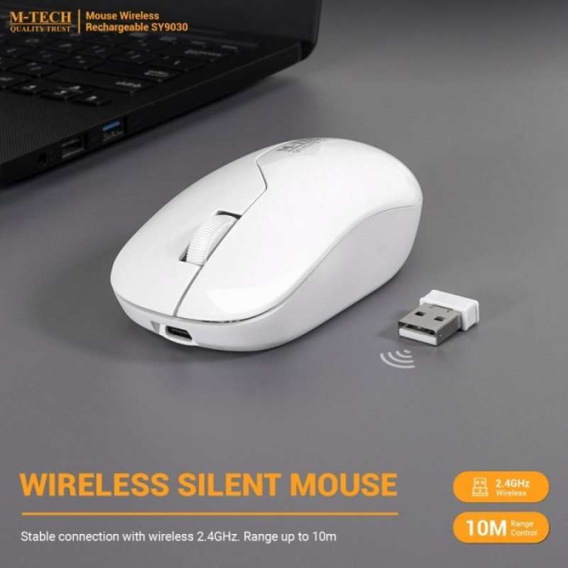Jual M-tech Mouse Wireless Sy9030 Rechargeable Silent Click / M-tech ...