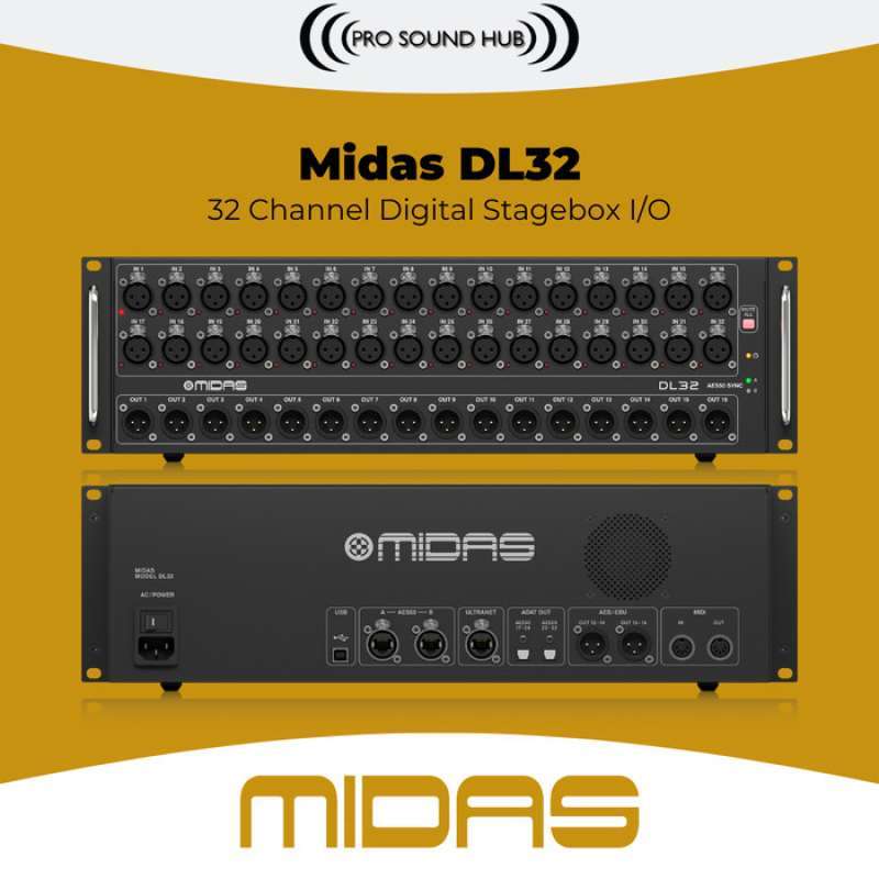 Jual Midas Dl32 Dl-32 Digital I/o Stagebox Snake Cable 32 Channel In 16 Out Di Seller Noelle ...