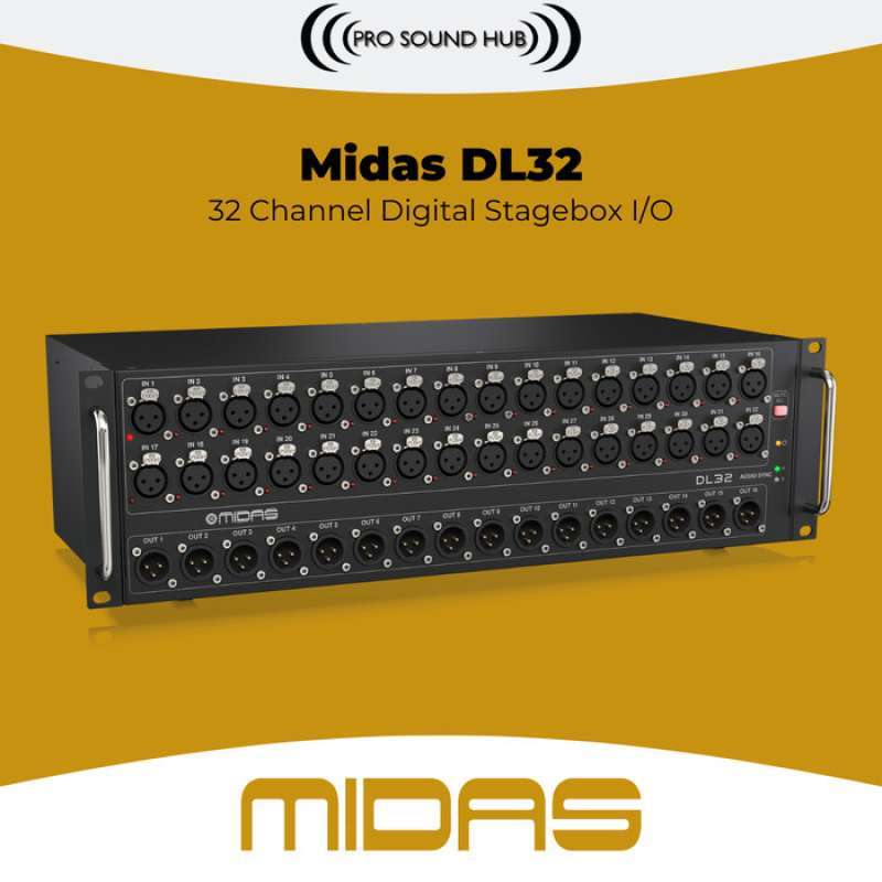 Jual Midas Dl32 Dl-32 Digital I/o Stagebox Snake Cable 32 Channel In 16 ...