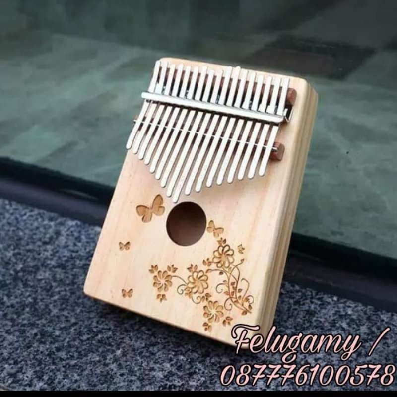 Promo Kalimba 17 Keys Kayu Pinus Ready Stock Quality Free Study Book ...