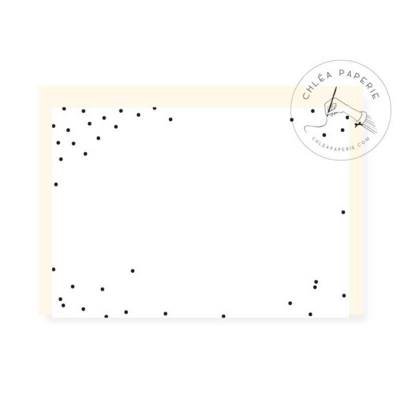 Promo Note Set / Dot Scatter Black / Stationery Set / Kartu Ucapan ...