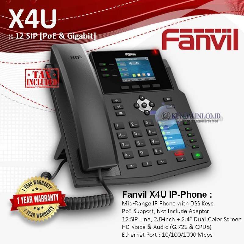 Promo Fanvil X4u Mid-range Ip Phone With Dss Keys [12 Sip - Poe - Gigabit] Diskon 23% Di Seller ...