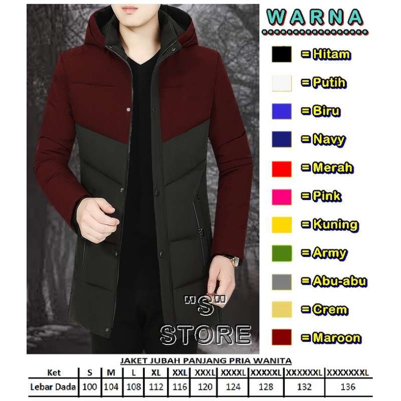 Promo S Store123 Jaket Jacket Jeket Jubah Panjang Musim Dingin Tebal ...