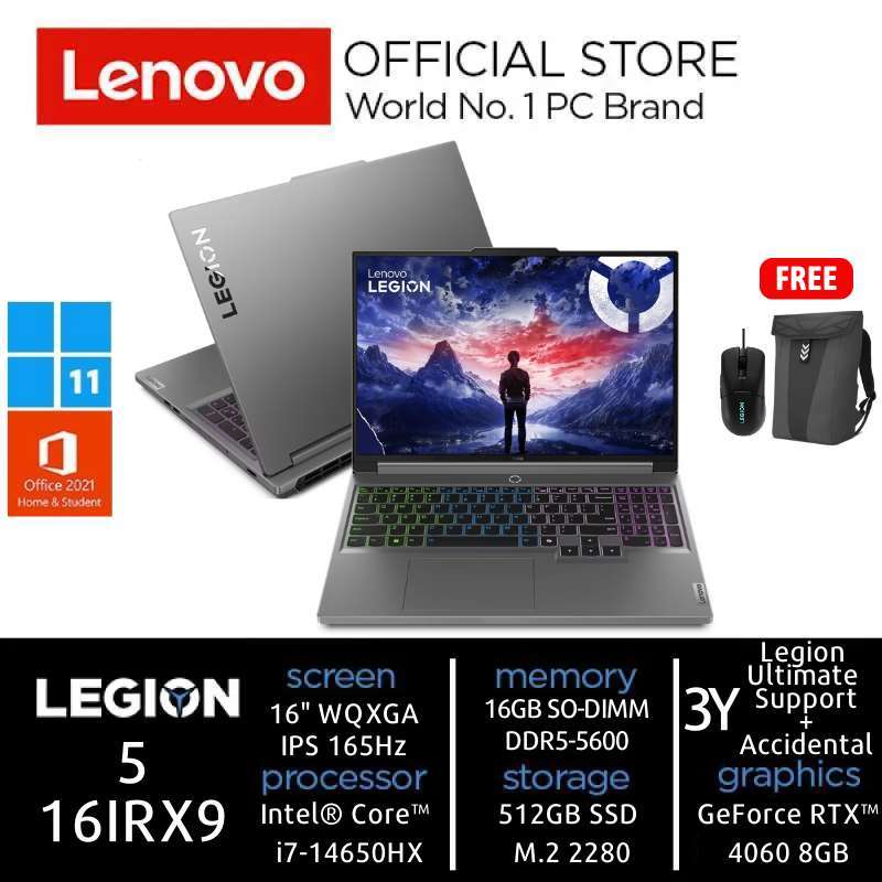 Promo Lenovo Legion 5 Bxid Laptop Gaming [i7 14650hx/16gb/512gb/rtx4060 ...