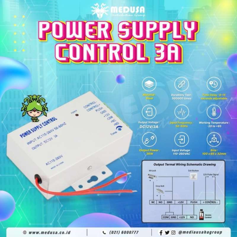 Promo Power Supply Controller 12v 5a Access Controll Door - 12v 5a Diskon 50% Di Seller Selera ...