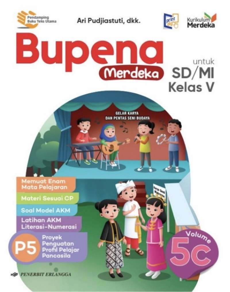 Jual Bupena Kelas 5 V Jilid 5a 5b 5c 5d Sd/mi - Penerbit Erlangga ...