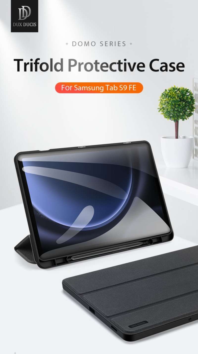 Promo Tab S9 Fe Plus / Tab S9 Fe Case Domo Series Dux Ducis Diskon 50% ...