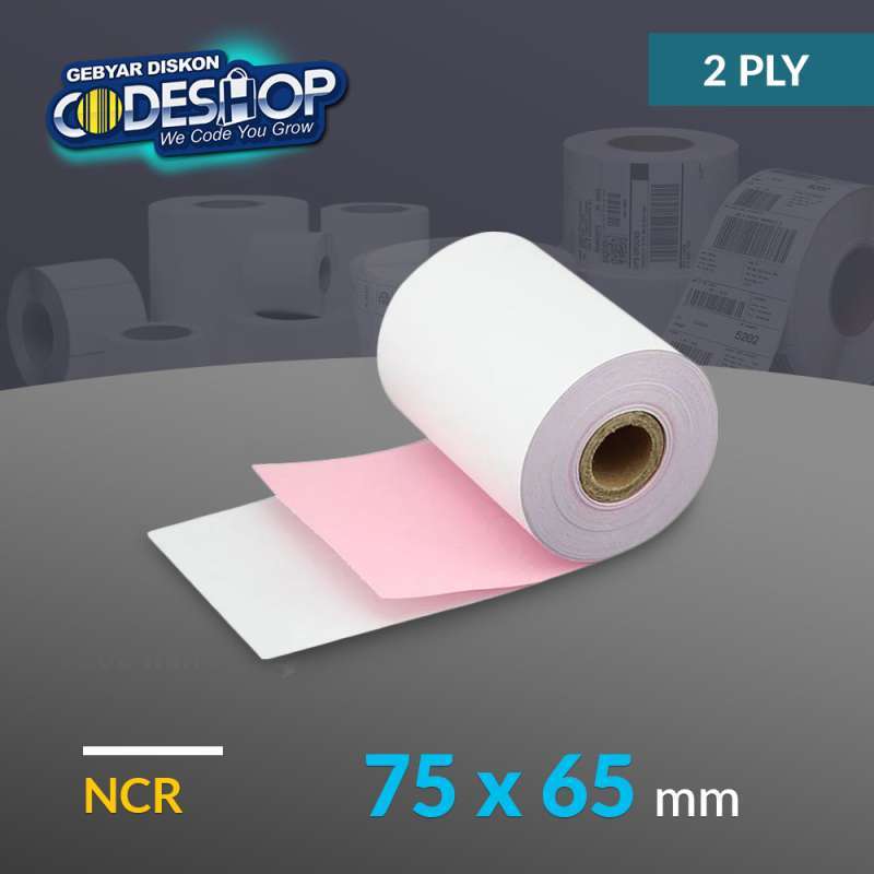 Jual Codeshop Kertas Ncr 75 X 65 Mm 2 Ply Struk Kasir Printer Dot ...