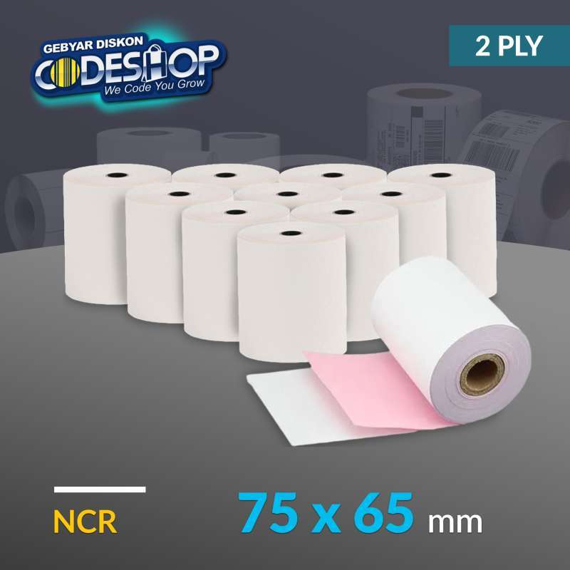 Jual Codeshop Kertas Ncr 75 X 65 Mm 2 Ply Struk Kasir Printer Dot ...