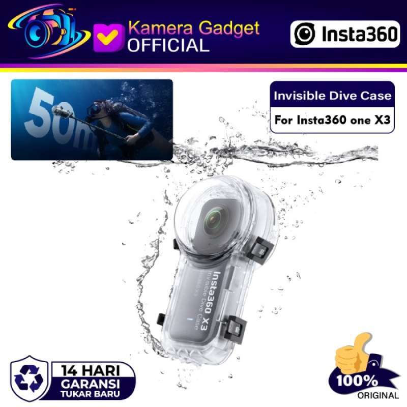 Jual Insta360 X3 Invisible Dive Case Insta 360 One X3 Dive Housing Original Di Seller Indah ...