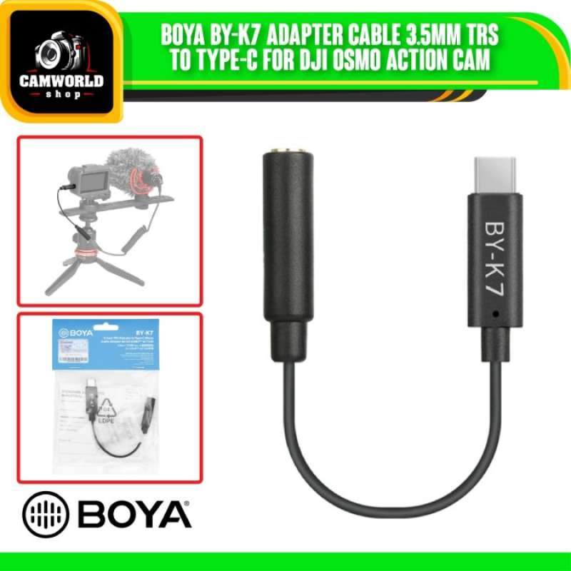 Jual Boya By-k7 Adapter Cable 3.5mm Trs To Type-c For Dji Osmo Action ...