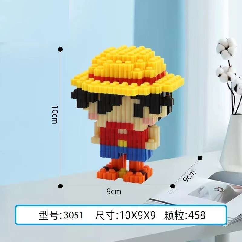 Promo One Piece Luffy Usop Zoro Chopper Micro Block Mikro Blok Mini Blok Mainan Balok Susun ...