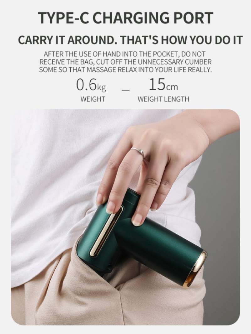 Jual Massage Gun Mini Alat Pijat Massage Refleksi Getar Relaksasi Otot ...