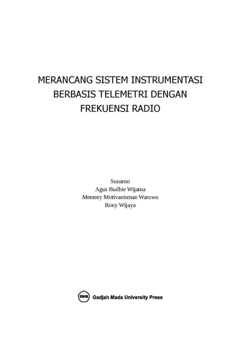 Jual Merancang Sistem Instrumentasi Berbasis Telemetri Dengan Frekuensi ...