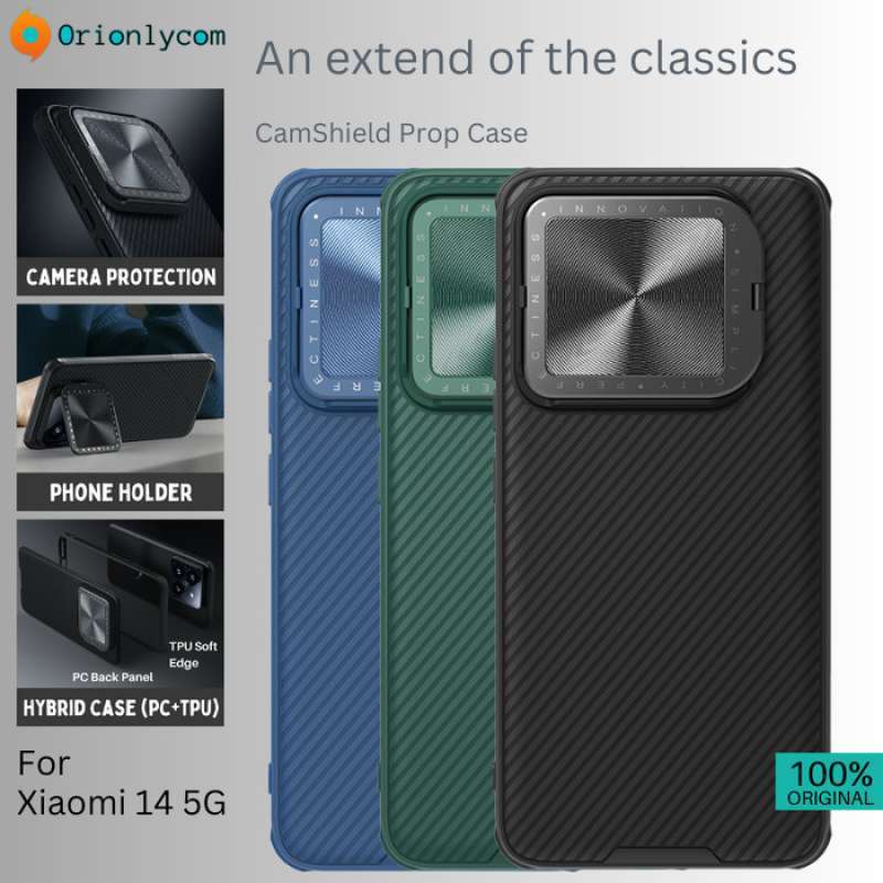Promo Case Xiaomi 14 Nillkin Camshield Prop Flip-style Camera Casing ...