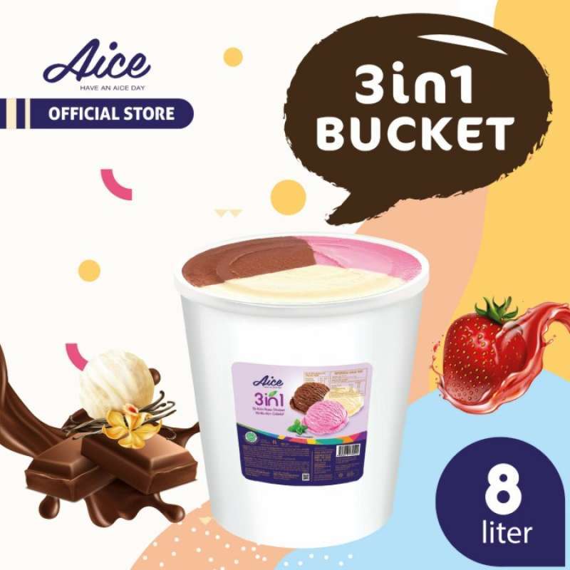 Jual Aice 3 In 1 Bucket Ice Cream 8 Liter Di Seller Hachi - Cengkareng ...