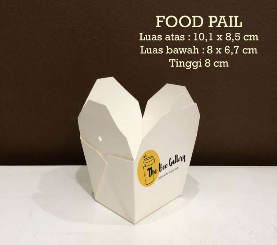 Jual Food Pail / Box Makanan Kertas Polos Nasi Bento - Isi 500 Di ...