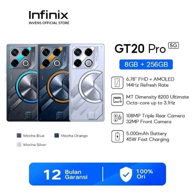 Jual Infinix Gt 20 Pro Ram 8gb Rom 256gb Garansi Resmi Di Seller Phonesia Online - Phonesia ...