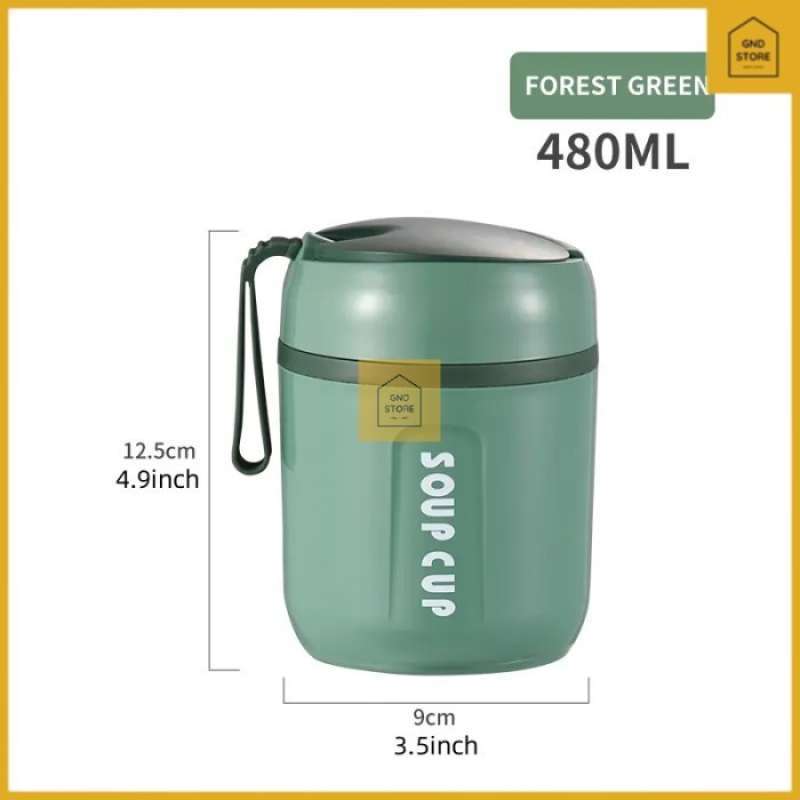 Jual Termos Tempat Makanan Sup Bubur Tahan Panas Bahan Stainless 480ml ...