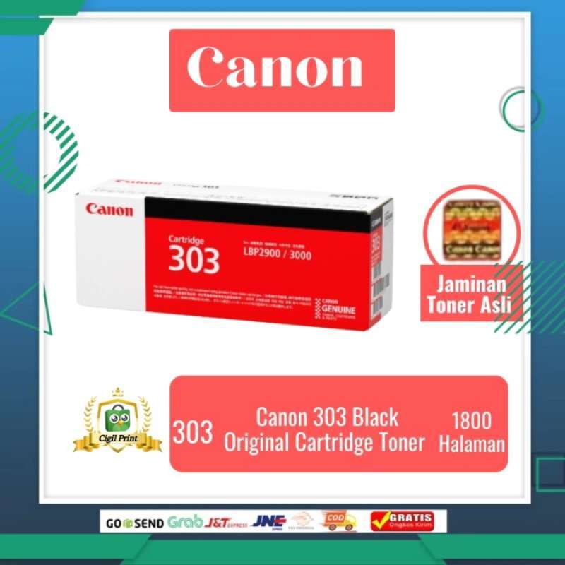 Promo Toner Canon 303 Black Original Cartridge Diskon 33% Di Seller Ksm ...