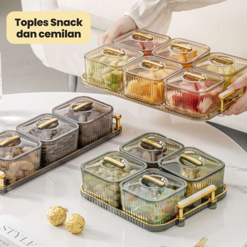 Jual Dejavu Toples Set Penyimpanan Makanan Saji Tempat Cemilan Tray ...
