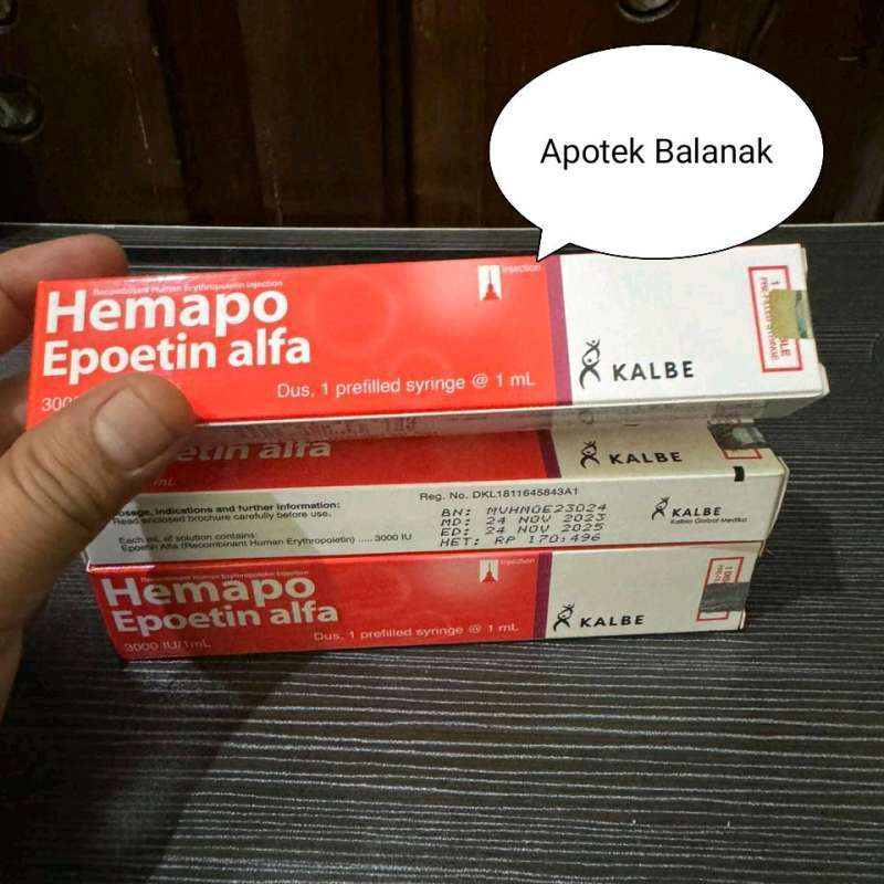 Jual Hemapo/3000/iu/injeksi/box/kecil Di Seller Apotek Balanak - Kayu ...
