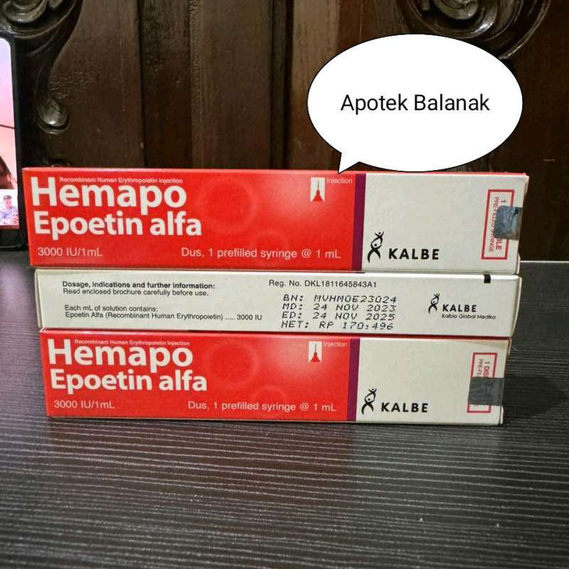 Jual Hemapo/3000/iu/injeksi/box/kecil Di Seller Apotek Balanak - Kayu ...