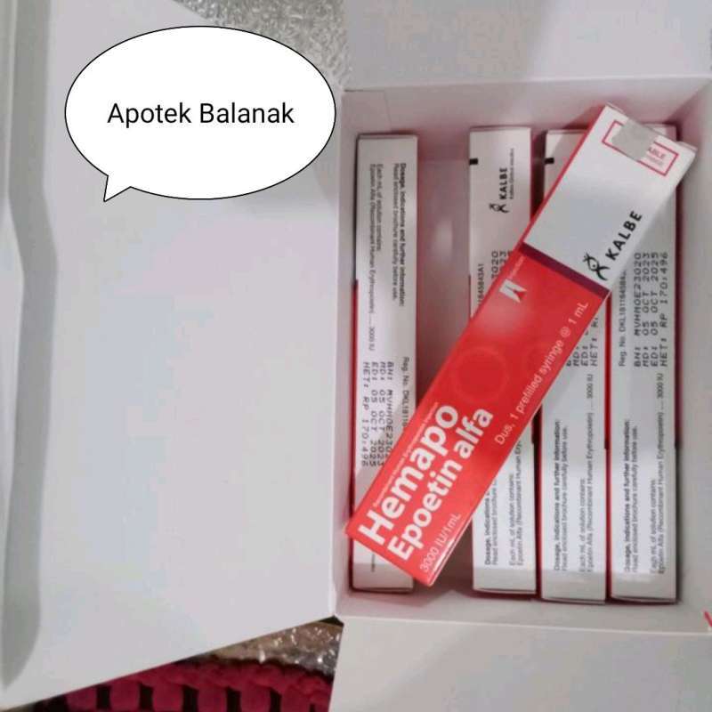 Jual Hemapo/3000/iu/injeksi/box/kecil Di Seller Apotek Balanak - Kayu ...
