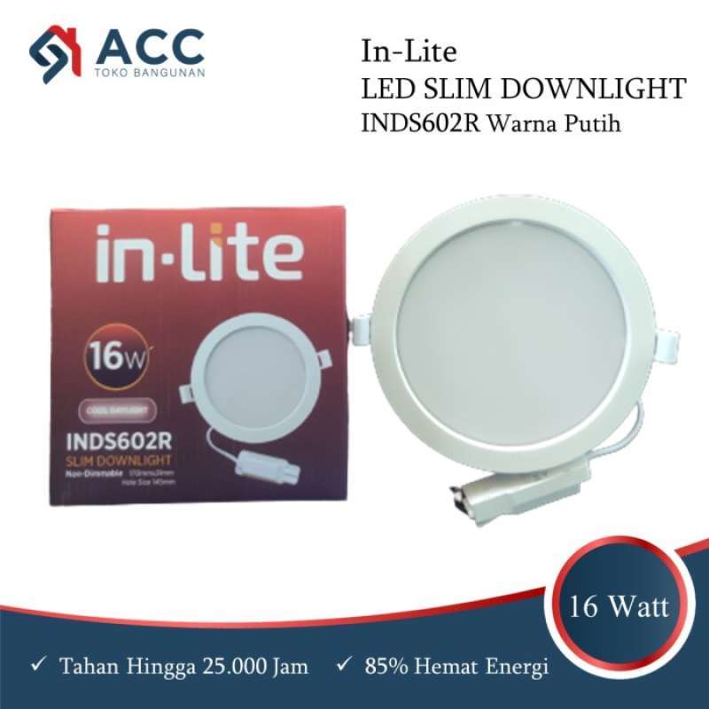 Promo Inlite Lampu Led Panel Plafon Slim Downlight 16w 16 Watt Inds602r ...