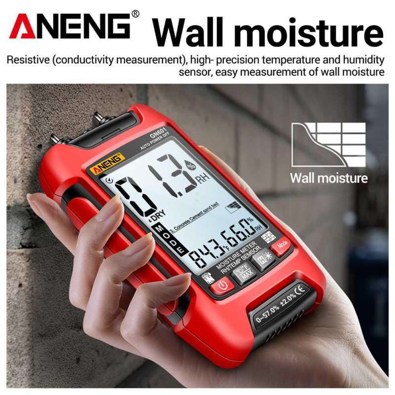 Promo Pengukur Kelembapan Kayu Dinding Digital Moisture Detector Gn601 ...