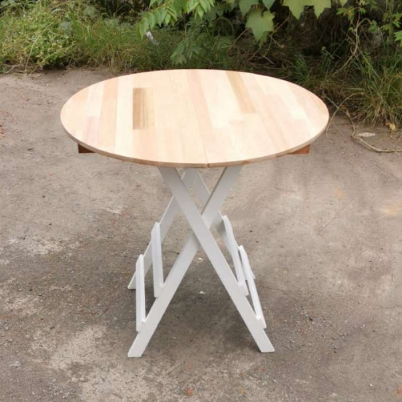 Jual Meja Bulat Full Kayu Solid Ukuran Custom Pesanan Di Seller Up ...