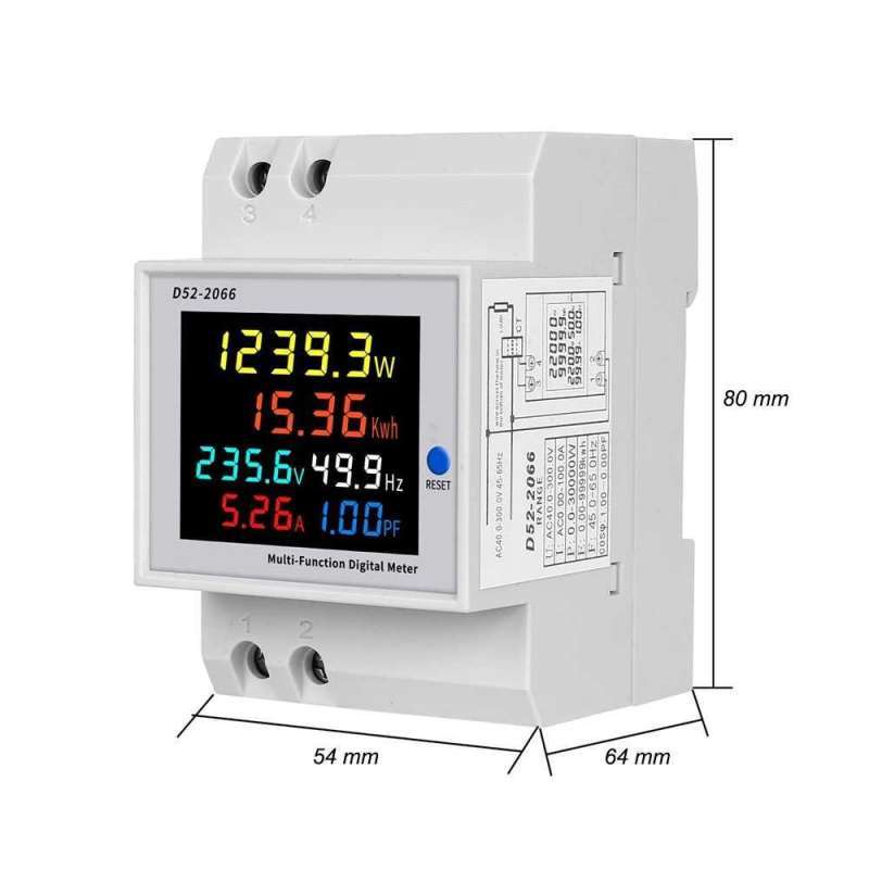 Jual Zuyiyi Meteran Listrik Digital Display Din Rail Single Phase 300v ...