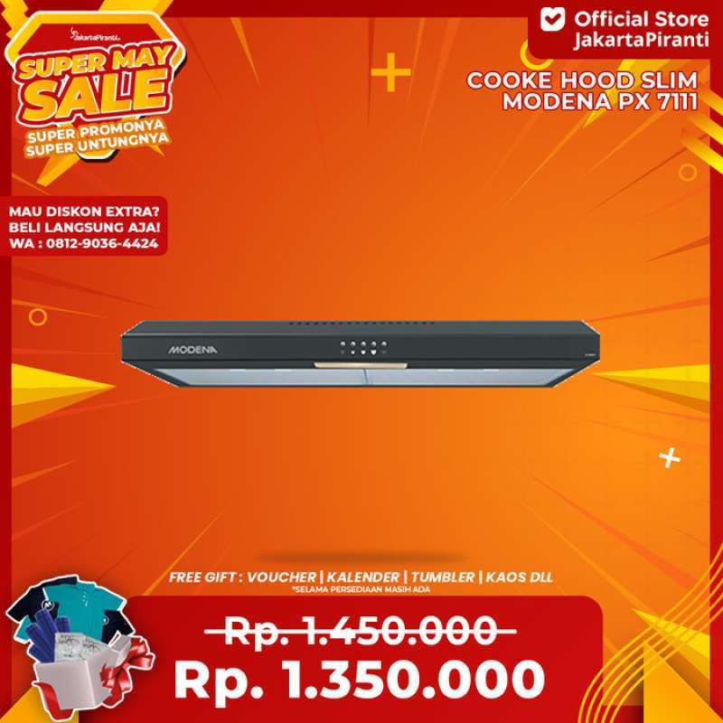 Jual Penghisap Asap Dapur Slim Hood Modena Px 7111 - Cooker Hood 70 Cm ...