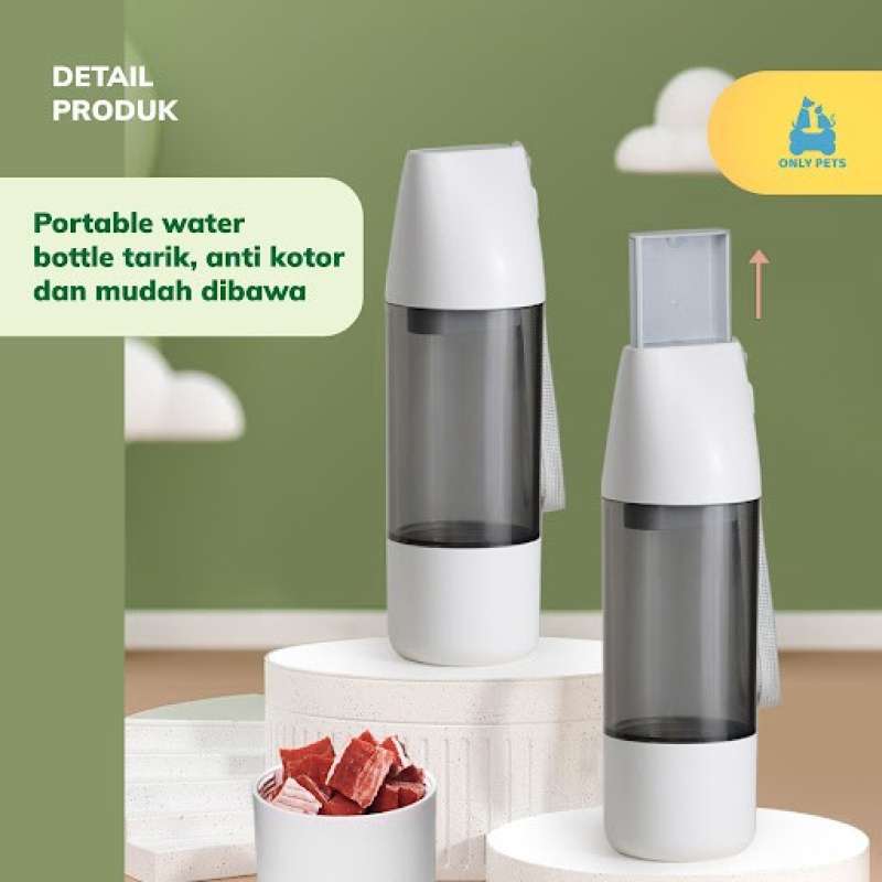 Promo Botol Portable Tempat Makan Minum Travel Lipat Kucing Anjing ...