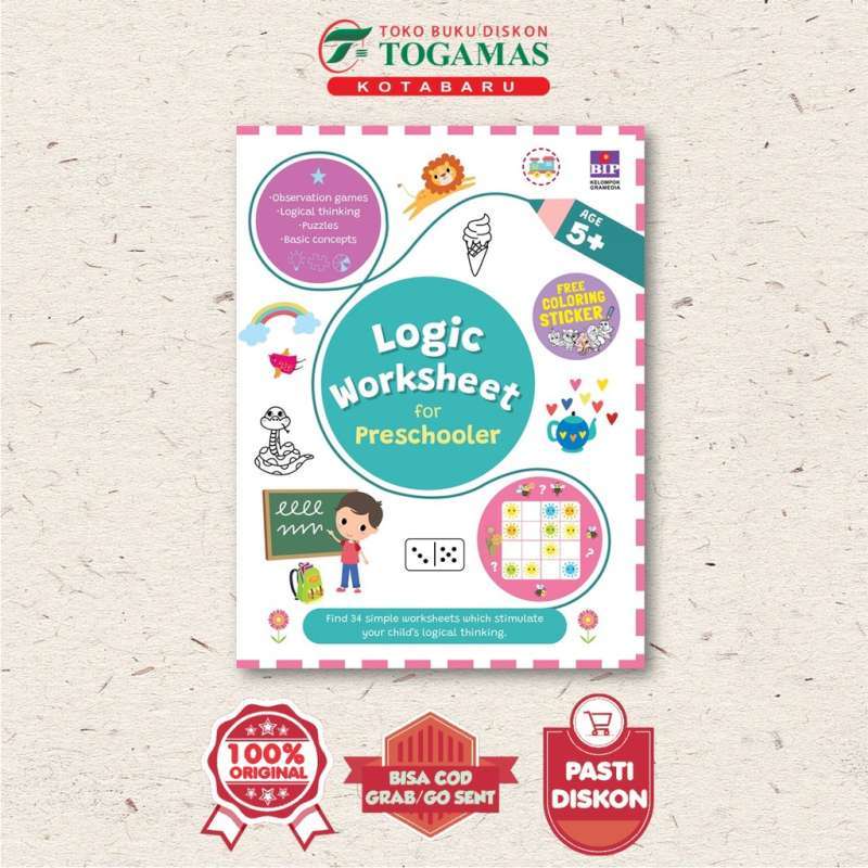 Jual Buku Logic Worksheet For Preschooler 5+ - Nn Di Seller Togamas Kotabaru Jogja Official ...